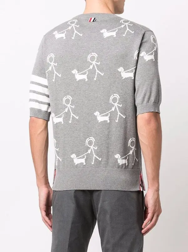 Thom Browne Mr. Thom-hector" 4-bar Knitted Jumper