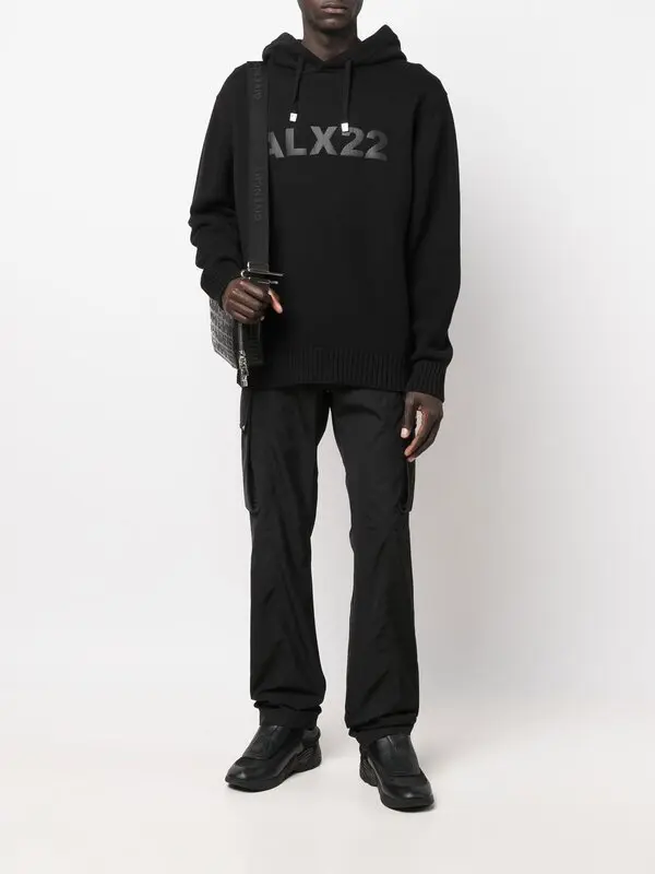 1017 Alyx 9sm Logo-print Hoodie - Black