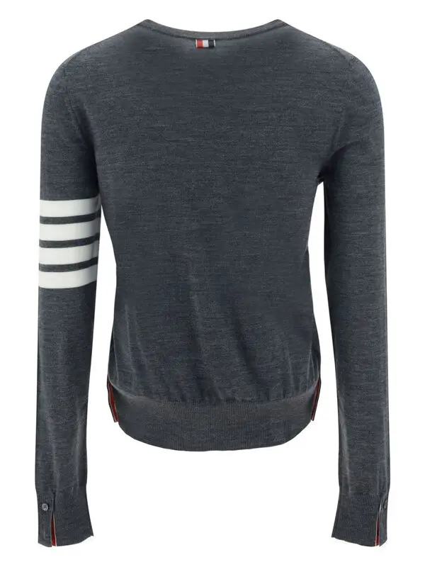 Thom Browne 4-bar Merino Jumper - Grey