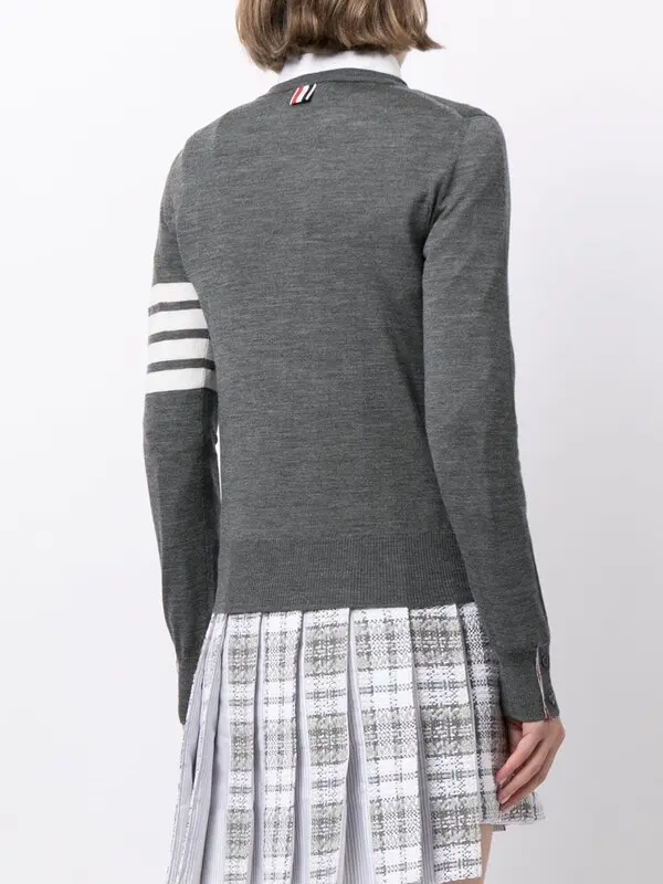 Thom Browne 4-bar Merino Jumper - Grey