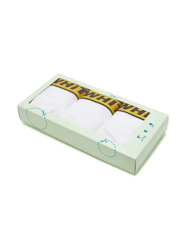 Off-White Logo Waistband Boxer Shorts - White