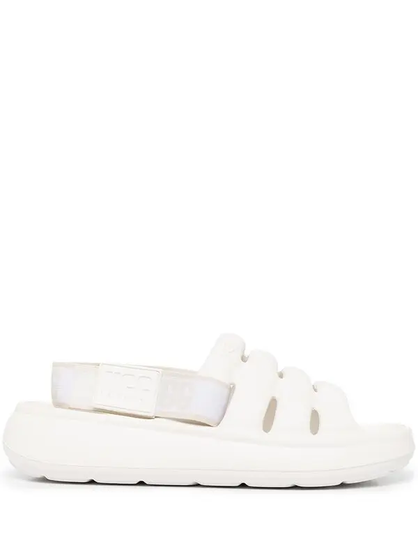 UGG Sport Yeah Slingback Slides - White