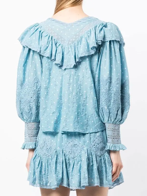 LoveShackFancy Bunnie Broderie-anglaise Blouse