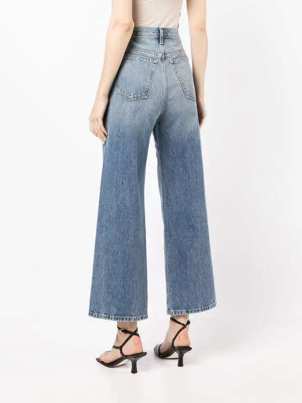 Khaite Paint-splatter Wide-leg Jeans