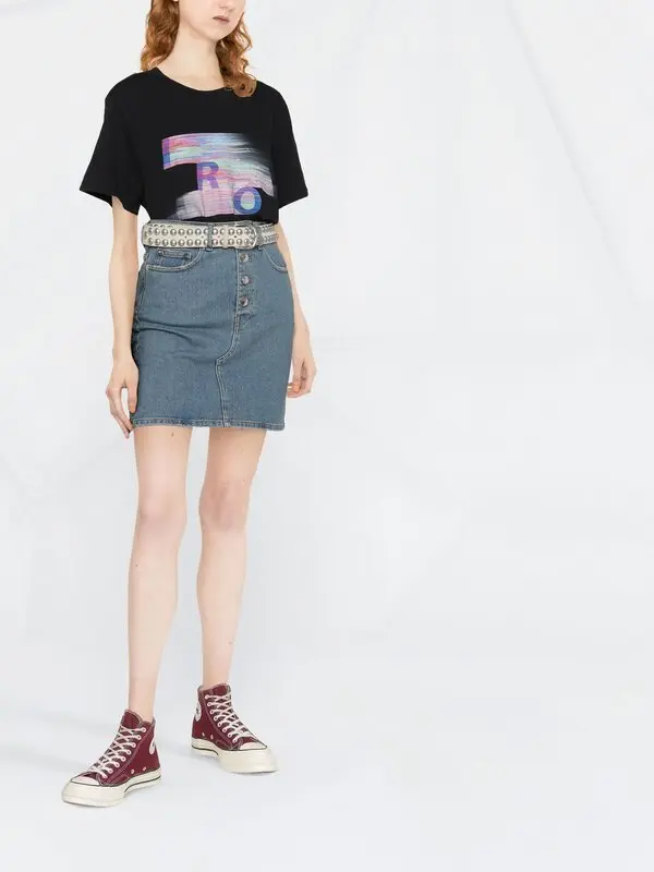 IRO PARIS Graphic Logo-print T-shirt - Black