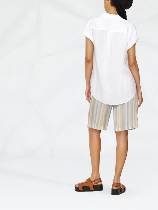 Ralph Lauren Rolled-cuffs Linen Shirt - White