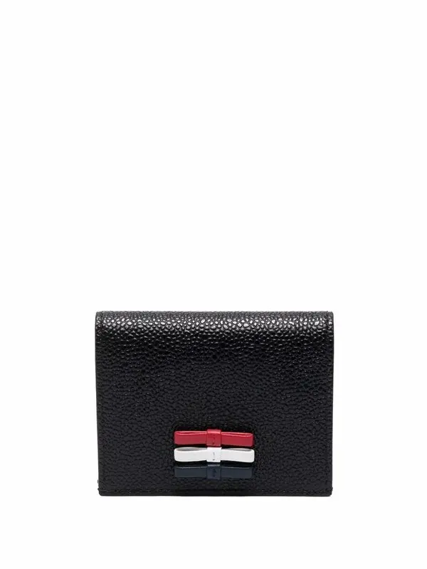 Thom Browne Rwb Trim Card Holder - Black