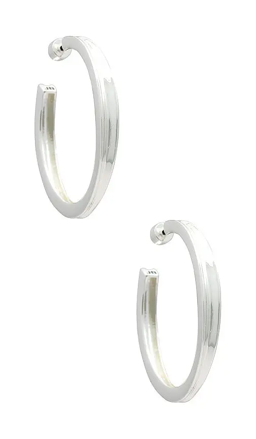 Jenny Bird Slim Doune Hoop Earrings - Silver