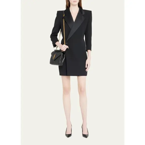 Saint Laurent College Medium Flap Shoulder Bag - Black