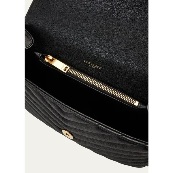 Saint Laurent College Medium Flap Shoulder Bag - Black