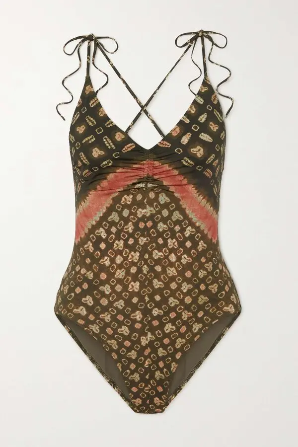 Ulla Johnson Dali Ruched Printed Swimsuit