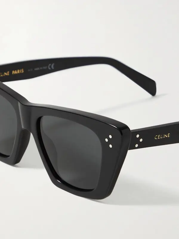 Celine Cat-eye Acetate Sunglasses - Black