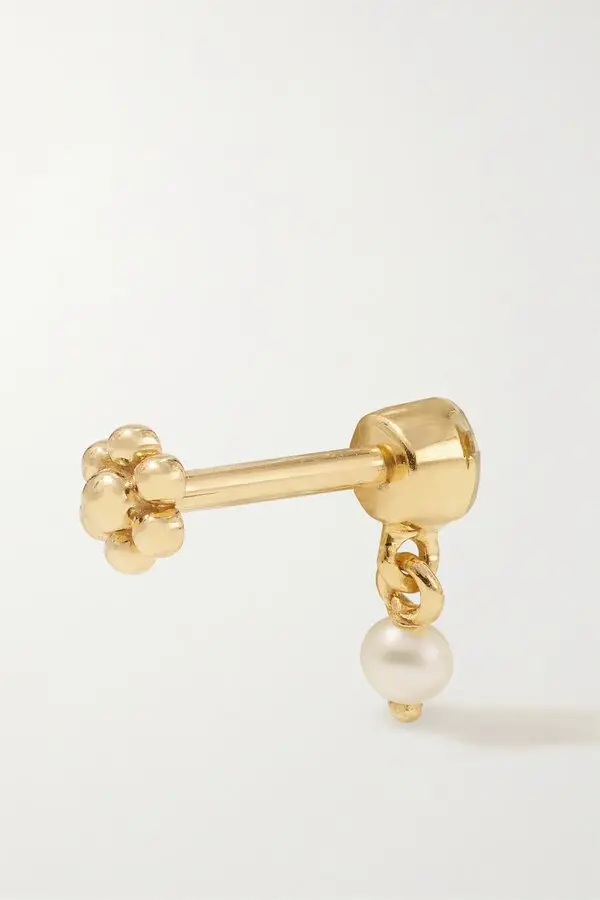 MARIA TASH 18-karat Diamond And Pearl Single Earring