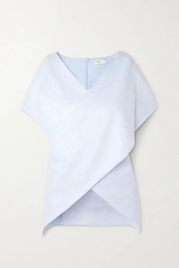Rosetta Getty Crossover Mélange Jersey Top
