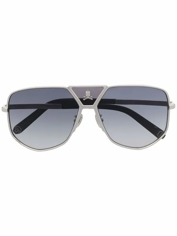 Philipp Plein Power Skull Sunglasses - Silver