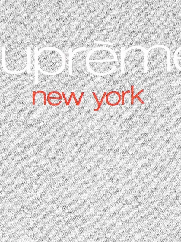 Supreme Classic Logo Crewneck T-shirt - Grey