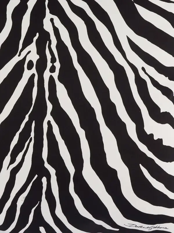 Dolce & Gabbana Large Zebra-print Duchesse Cotton Cushion