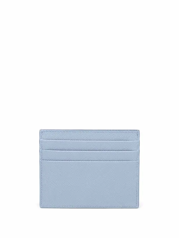 Prada Logo Lettering Cardholder - Blue