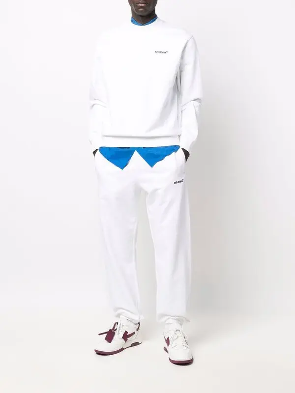 Off-White Helvetica Logo-print Track Pants - White