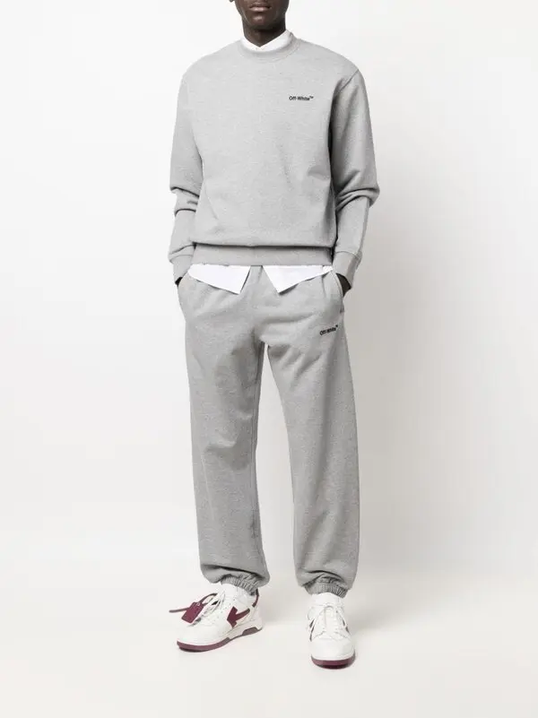 Off-White Helvetica Logo Track Pants - Grey