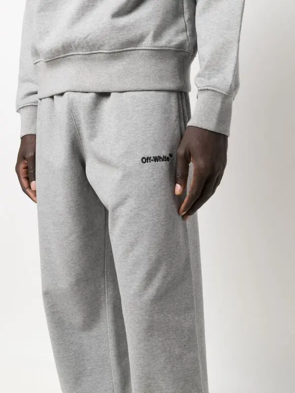 Off-White Helvetica Logo Track Pants - Grey