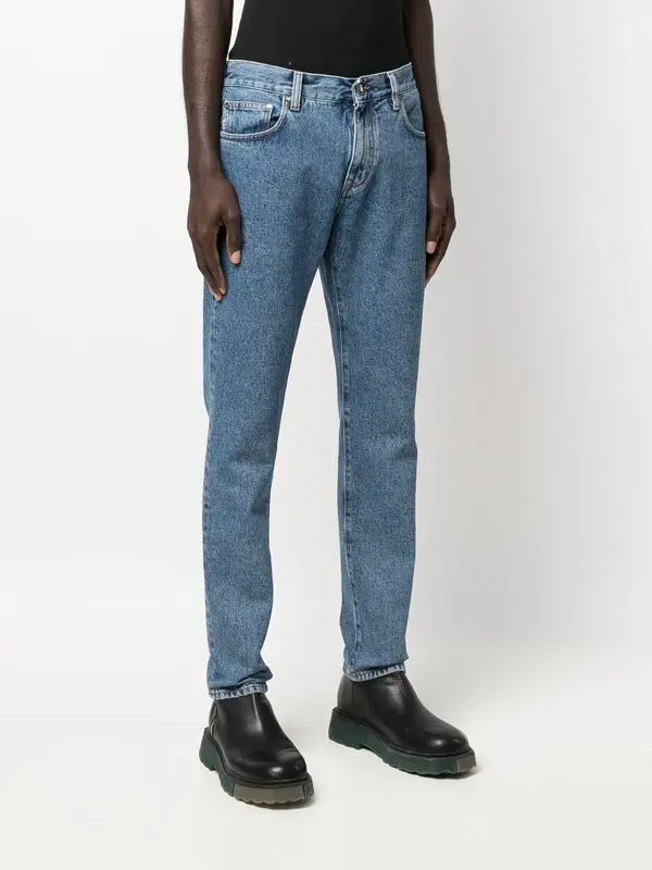 Off-White Diag-stripe Skinny Jeans - Blue