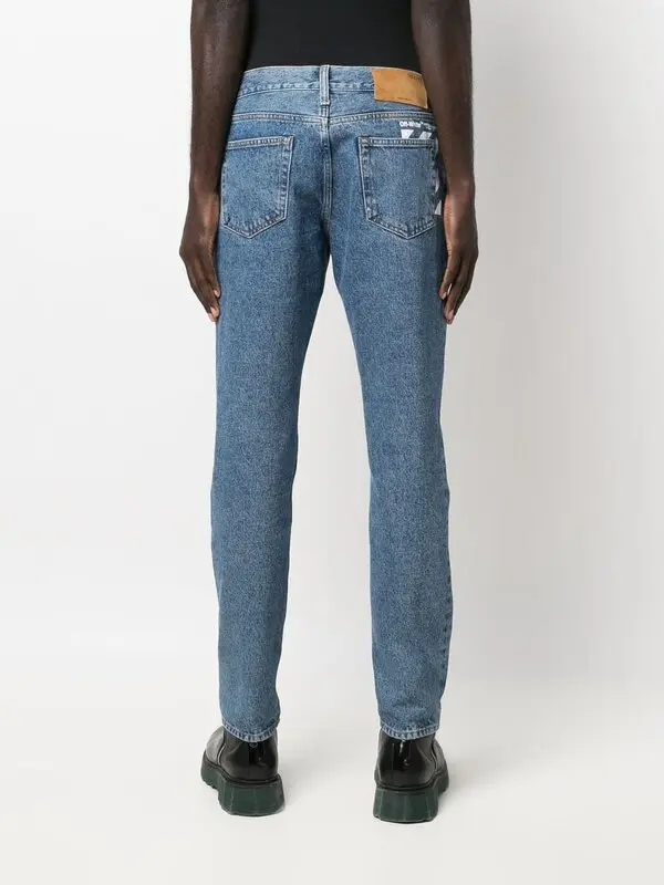 Off-White Diag-stripe Skinny Jeans - Blue