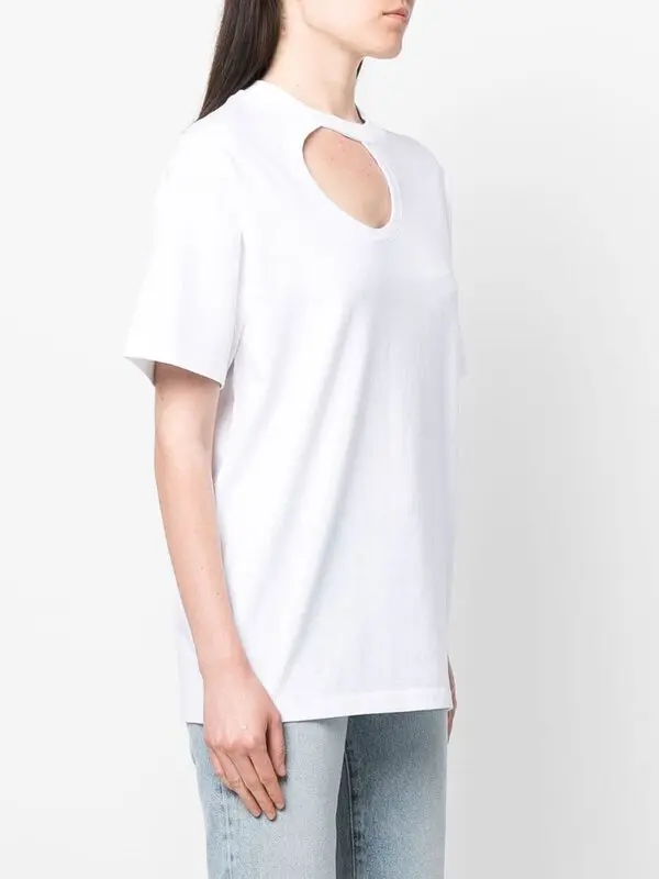 Off-White Cut-out Cotton T-shirt