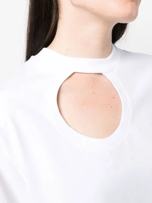Off-White Cut-out Cotton T-shirt