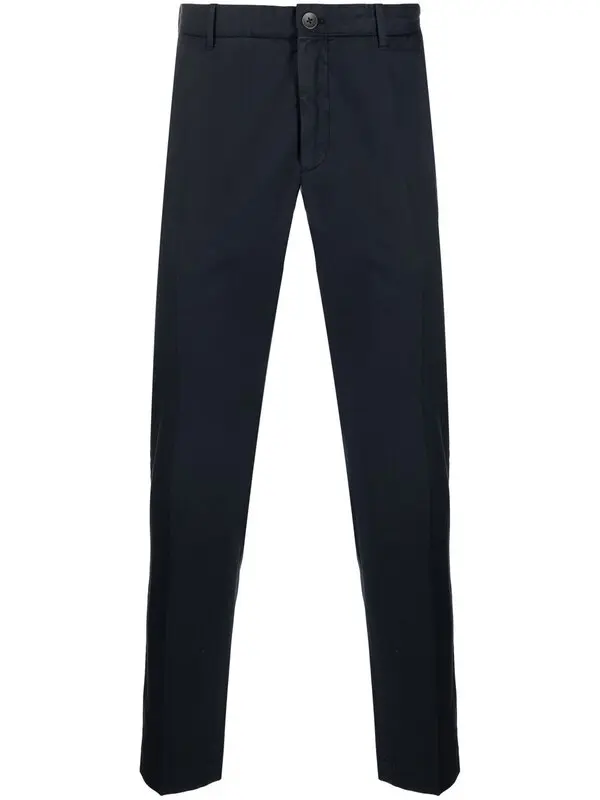 Incotex Mid-rise Tapered Trousers - Blue
