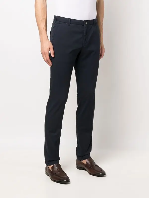 Incotex Mid-rise Tapered Trousers - Blue