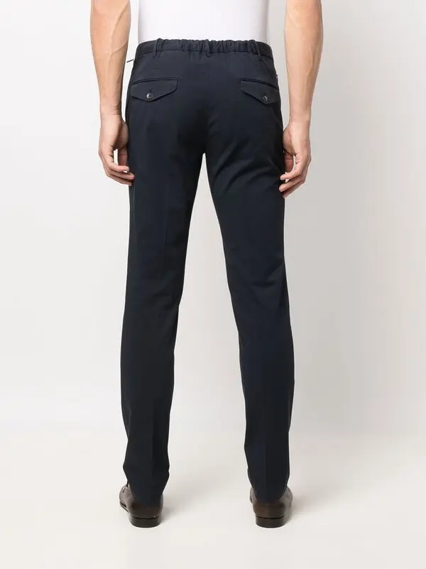 Incotex Mid-rise Tapered Trousers - Blue