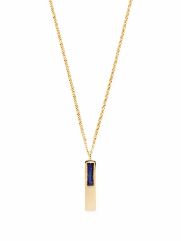 Tom Wood Lapis Lazuli Pendant Necklace - Gold