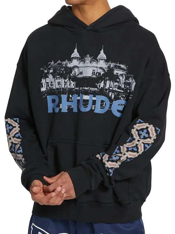 R H U D E Casino Cotton Hoodie Sweatshirt