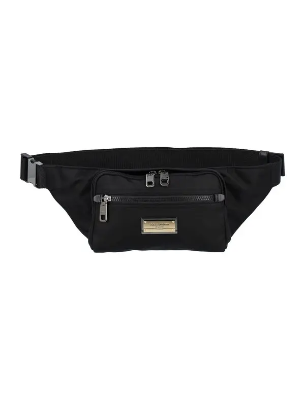 Dolce & Gabbana Gold Logo Plaque Beltbag
