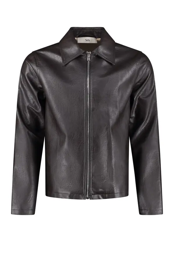 SéFr Truth Faux Leather Jacket - Brown | Editorialist