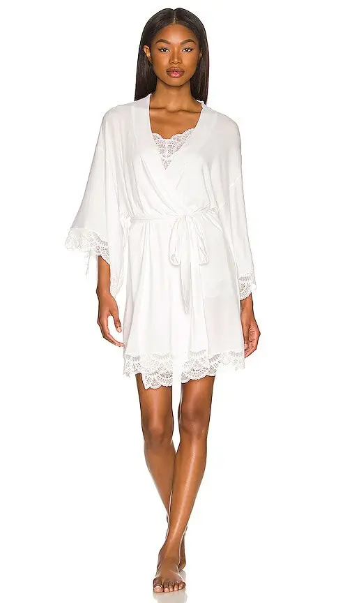 Eberjey Mariana The Mademoiselle Kimono Robe - White