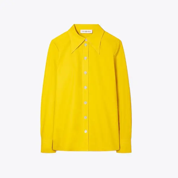 Tory Burch Poplin Shirt - Primary Yellow