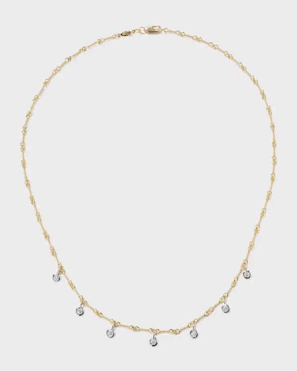 Roberto Coin 18k Yellow Gold Diamond Dangle Necklace - Yellow & White Gold