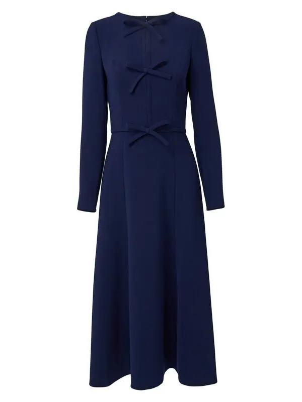 Carolina Herrera Icon Triple Bow Midi-dress - Midnight