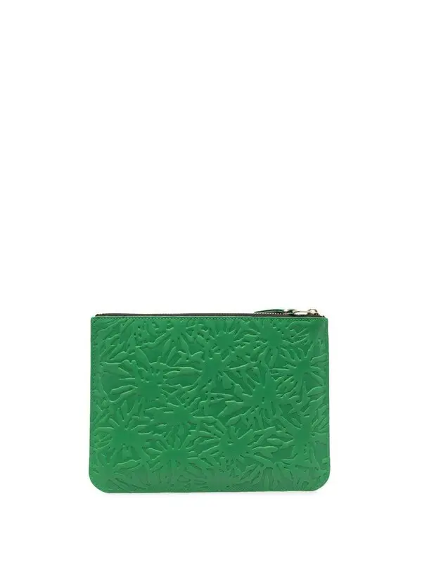 Comme Des Garçons Embossed Zip-up Wallet
