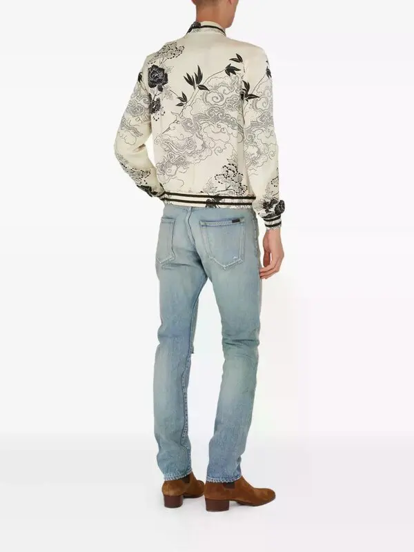 Saint Laurent Floral-print Bomber Jacket