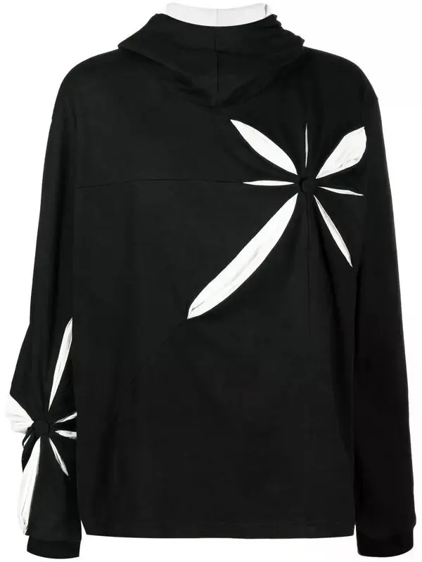 KUSIKOHC Origami-pattern Cotton Hoodie