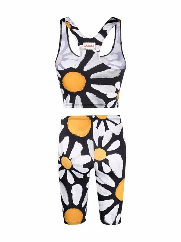 Marni Floral-print Shorts Bikini