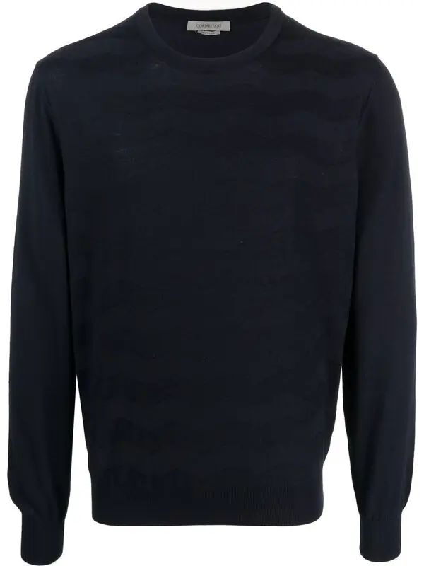 Corneliani Round-neck Knit Jumper - Blue