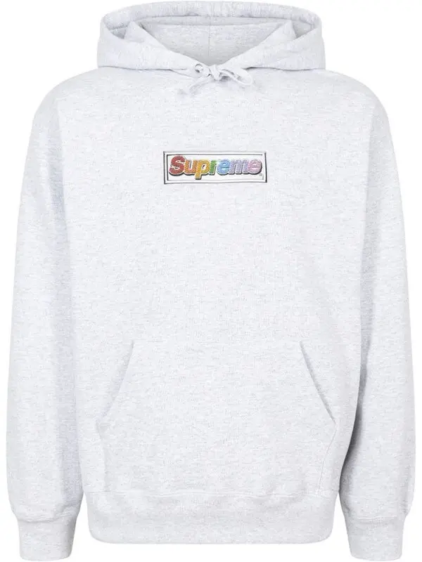 Supreme Bling Box Logo Hoodie - Grey