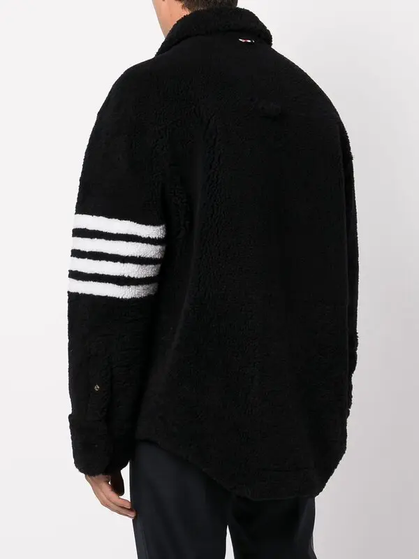 Thom Browne 4-bar Shearling Jacket - Blue