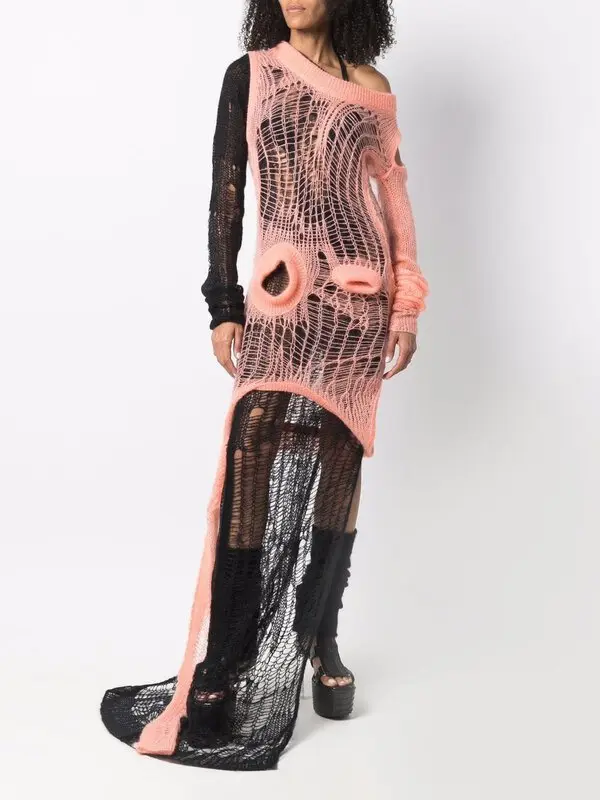 Rick Owens Pider Ziggy Knitted Dre - Black | Editorialist