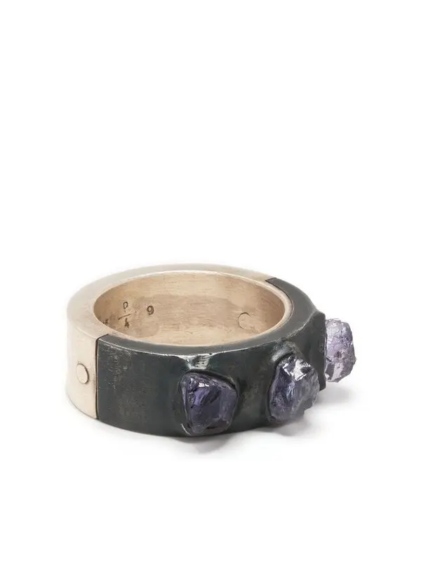PARTS OF FOUR Sistema Two-tone Crystal Ring - Silver