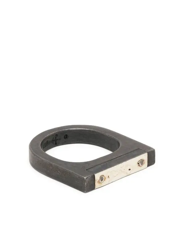 PARTS OF FOUR Two-tone Plate Ring - Silver